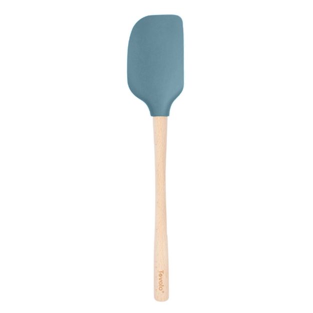 FLEX-CORE WOOD HANDLED SPATULA-BLUE SLATE – Vermont Kitchen Supply