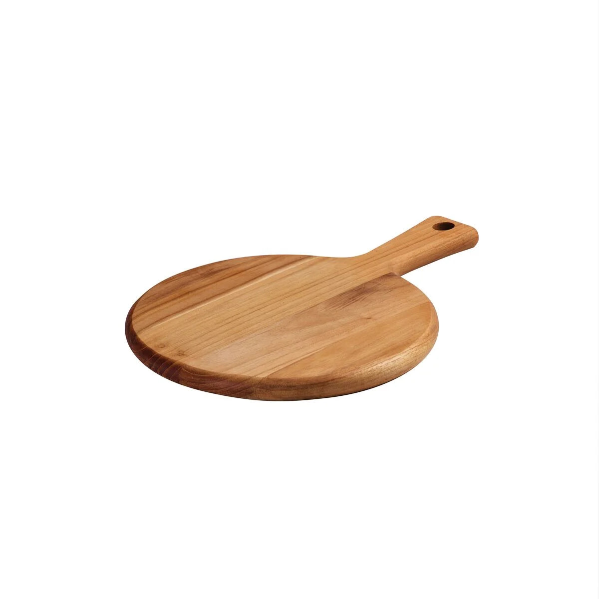 TEAK WOOD ROUND BOARD WITH HANDLE – Vermont Kitchen Supply